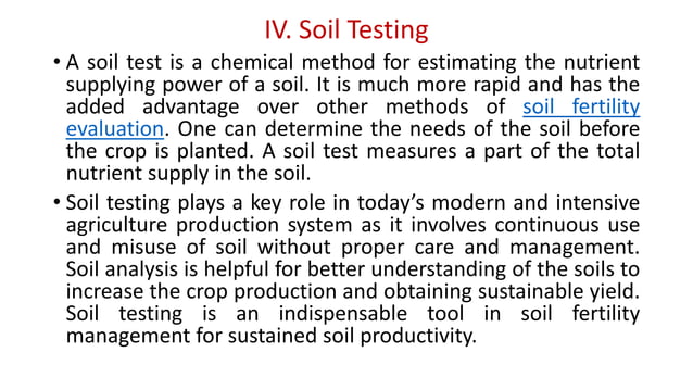 Soil Fertility Evaluation.pptx | Infertility | Reproductive Health