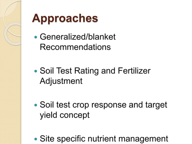 Soil fertility evaluation and fertilizer recommendation | PPTX