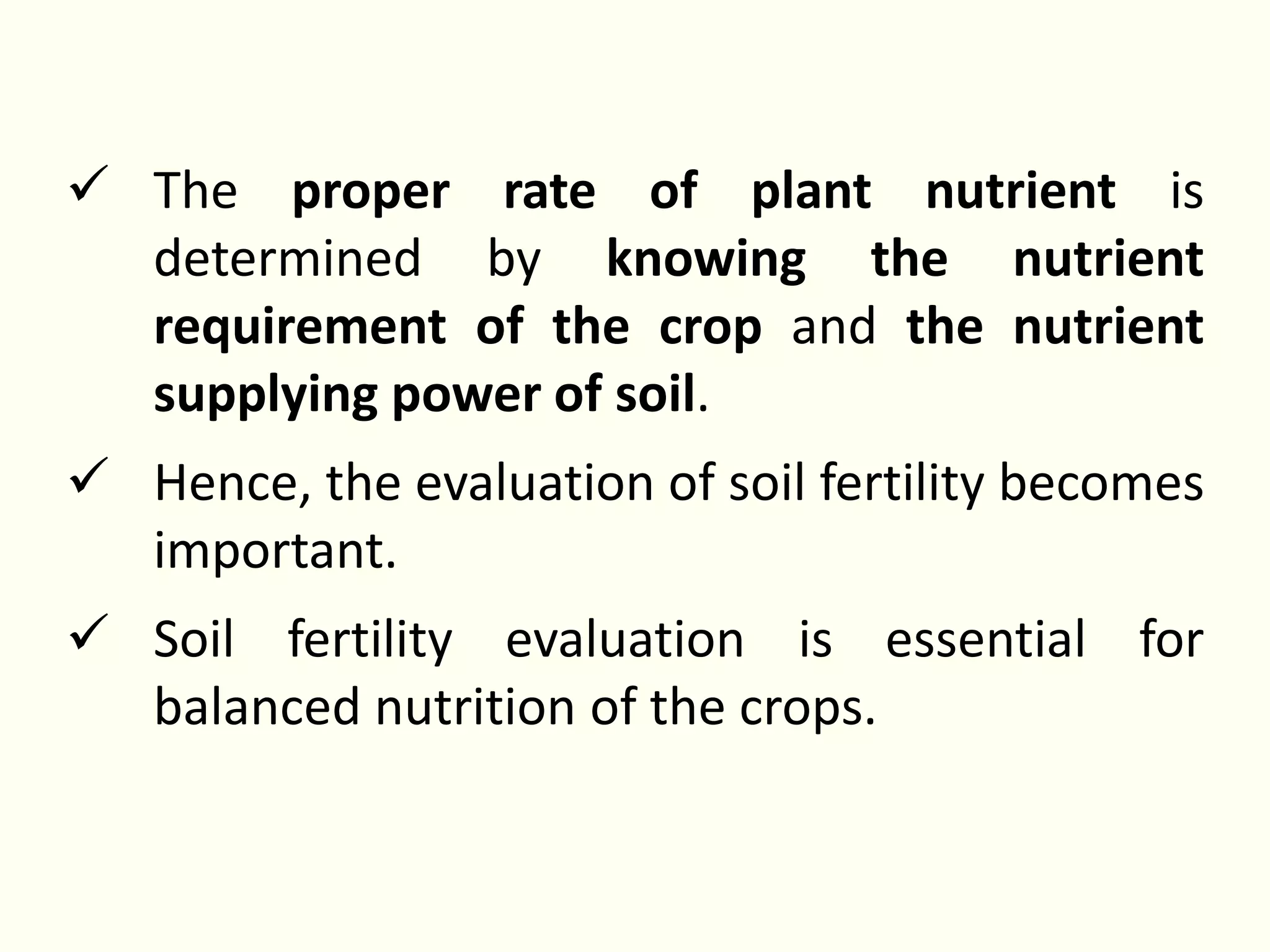 soil fertility evaluation ppt. | PDF