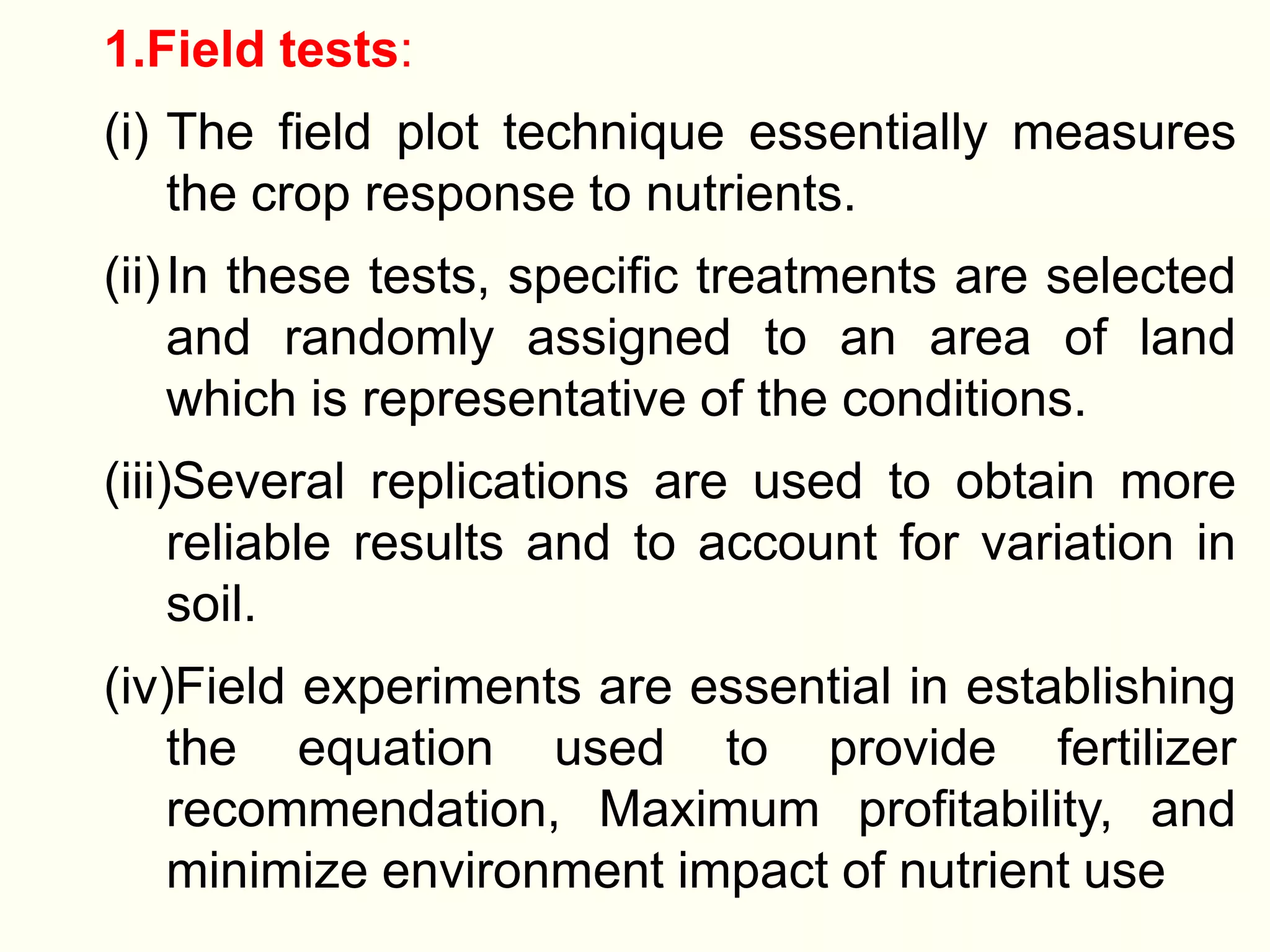 soil fertility evaluation ppt. | PDF