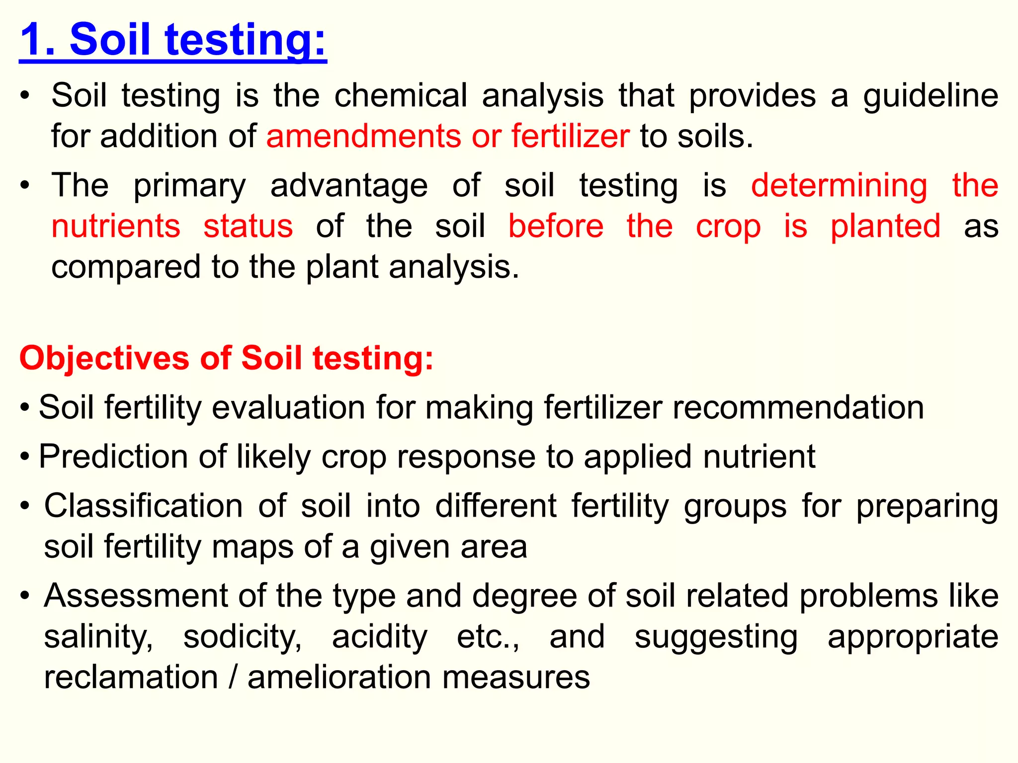soil fertility evaluation ppt. | PDF