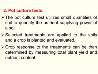 soil fertility evaluation ppt. | PDF