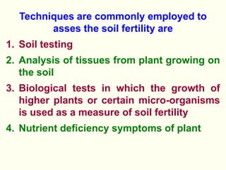 soil fertility evaluation ppt. | PDF