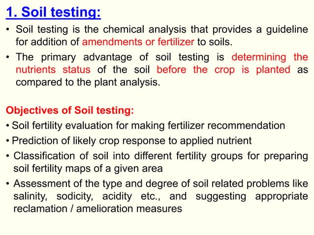 soil fertility evaluation ppt. | PDF | Agriculture | Industries
