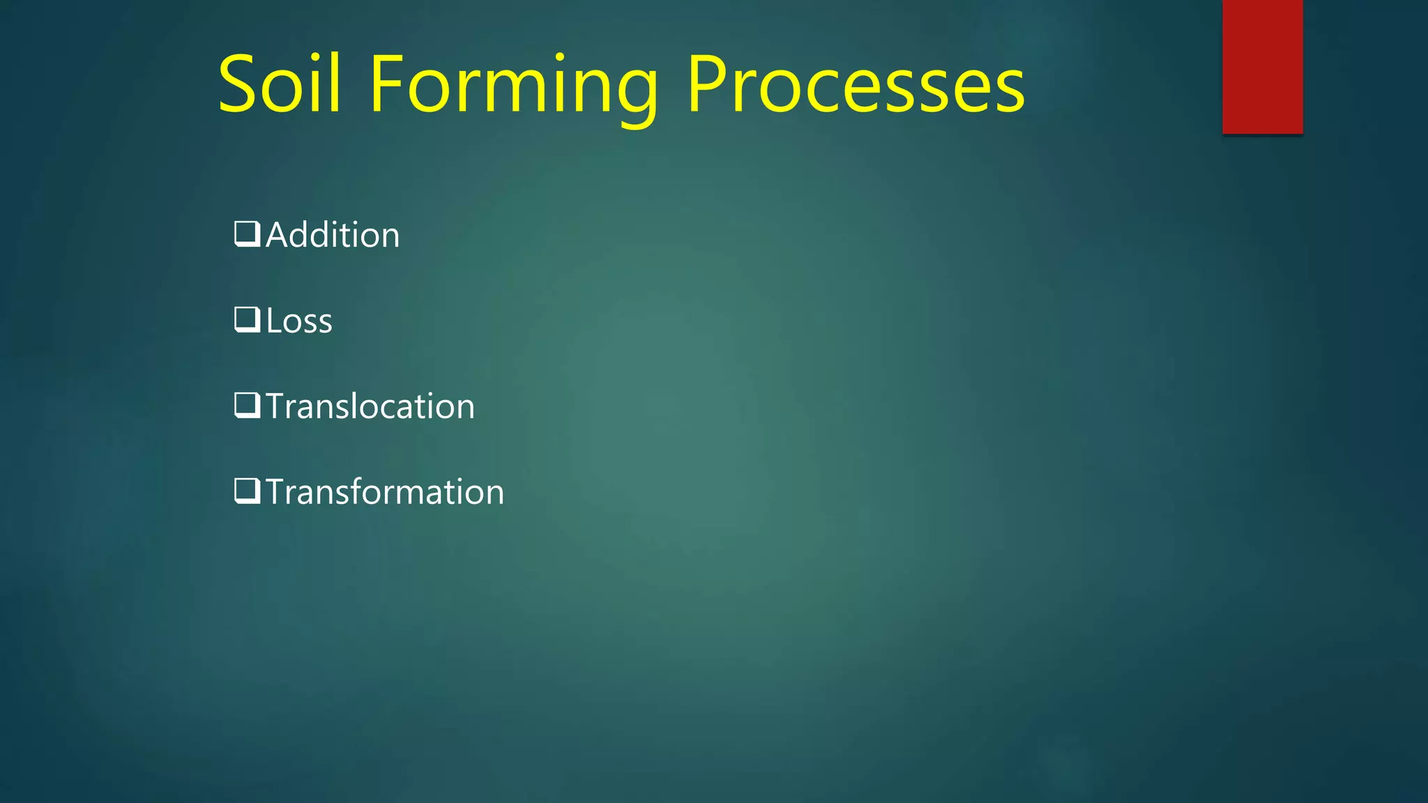 The Process of Soil Formation | PPTX