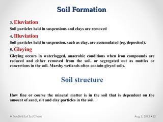 Soil formation lectue ers iii | PPT