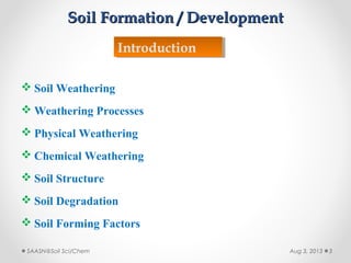Soil formation lectue ers iii | PPT
