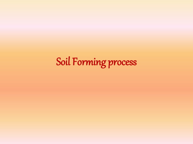 Soil Forming process.pptx | Gardening | Home & Garden