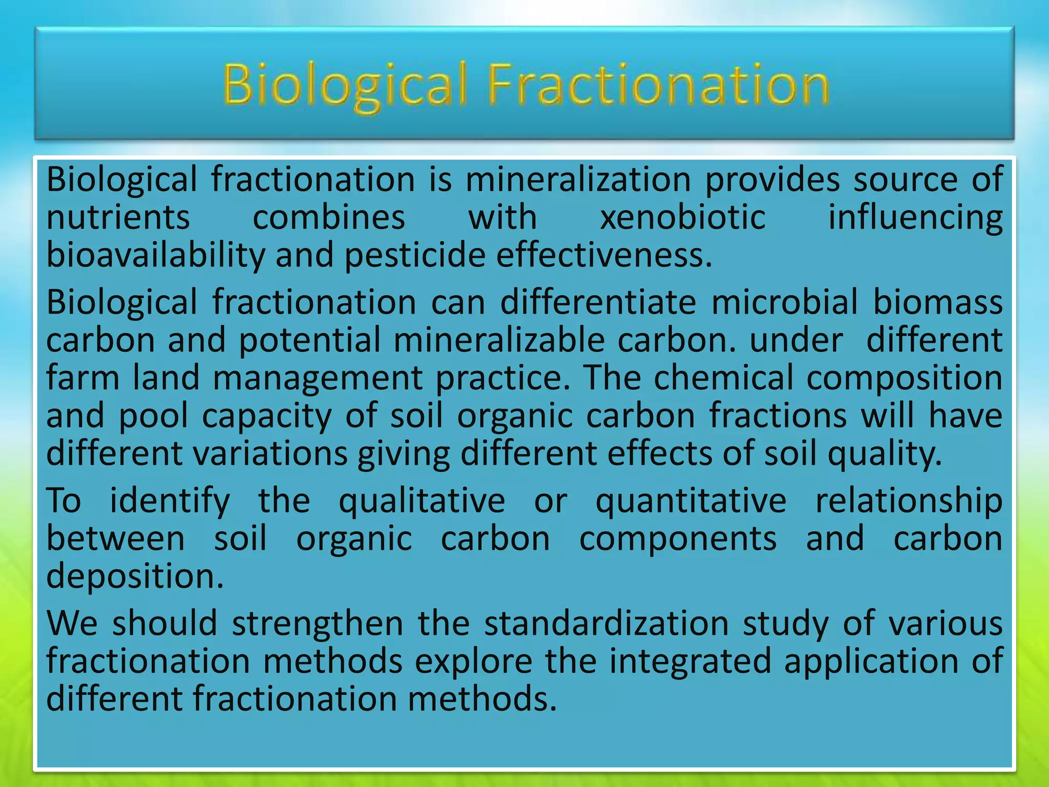 Soil fractionation study | PPTX
