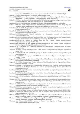 Soil geochemical survey of eruku and environs | PDF