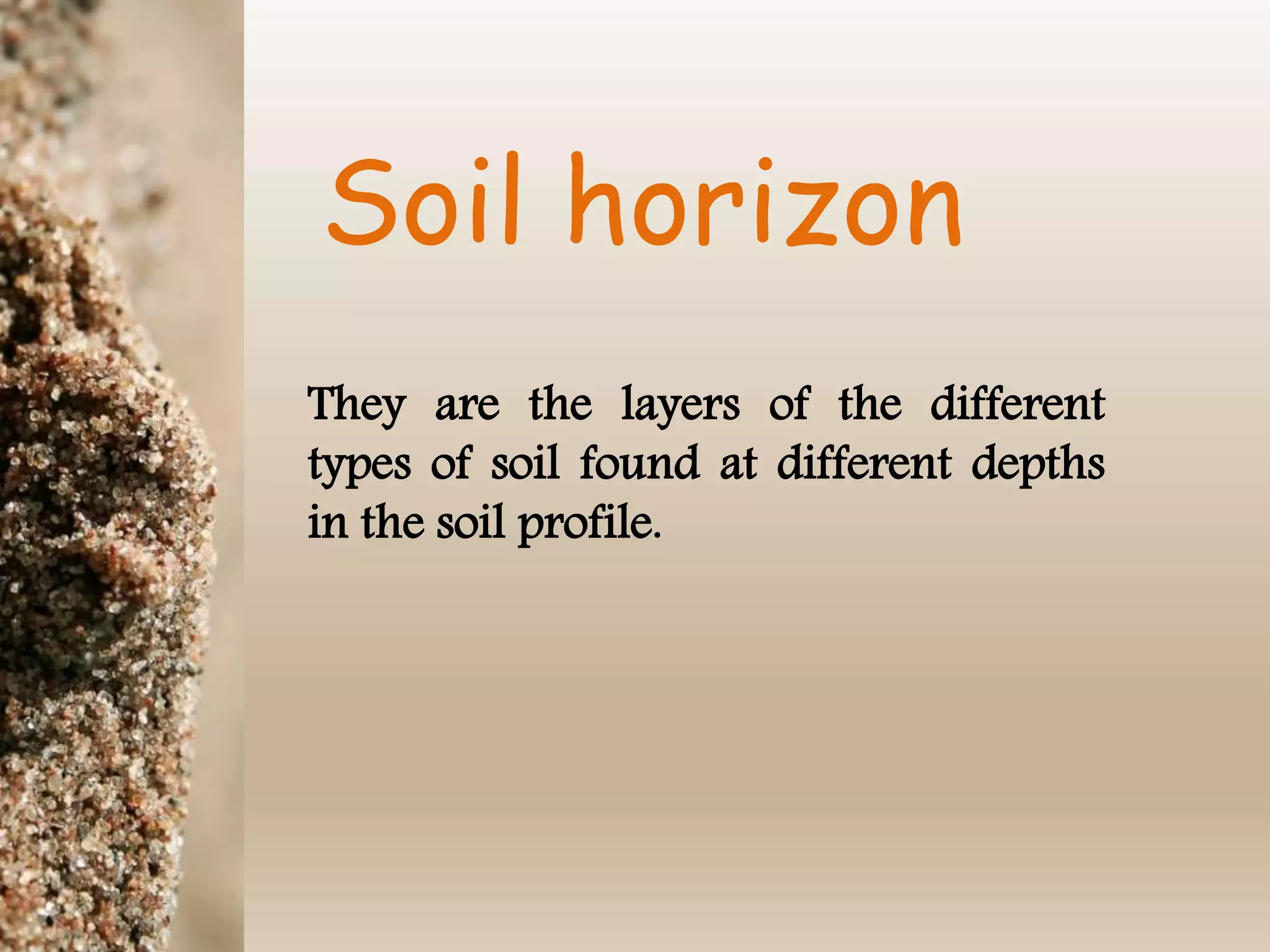Soil horizons and soil sampling methods | PPTX