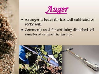 Soil horizons and soil sampling methods | PPTX