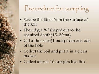 Soil horizons and soil sampling methods | PPTX