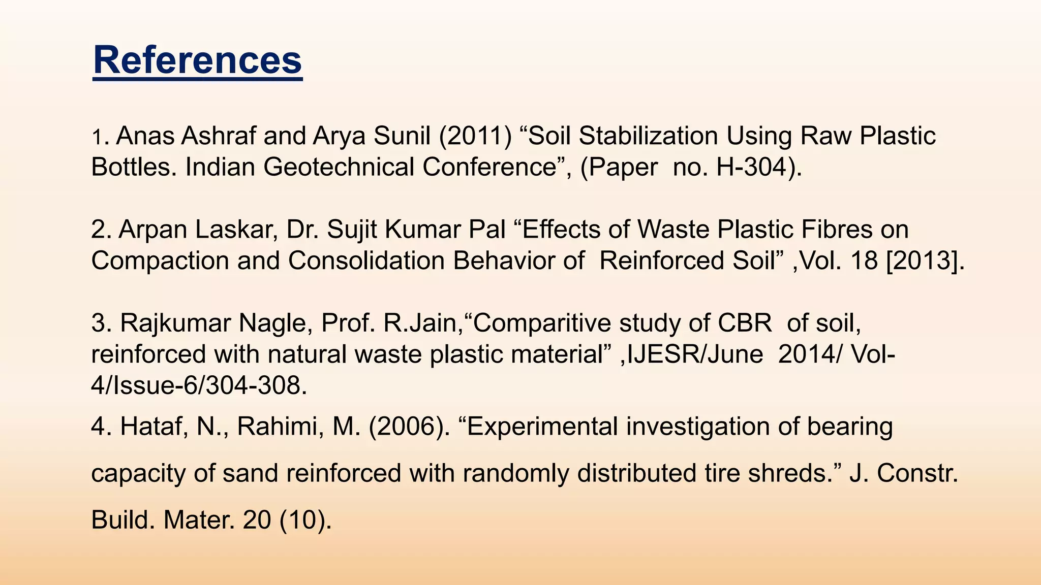 Soil improvement technique by plastic waste | PPTX