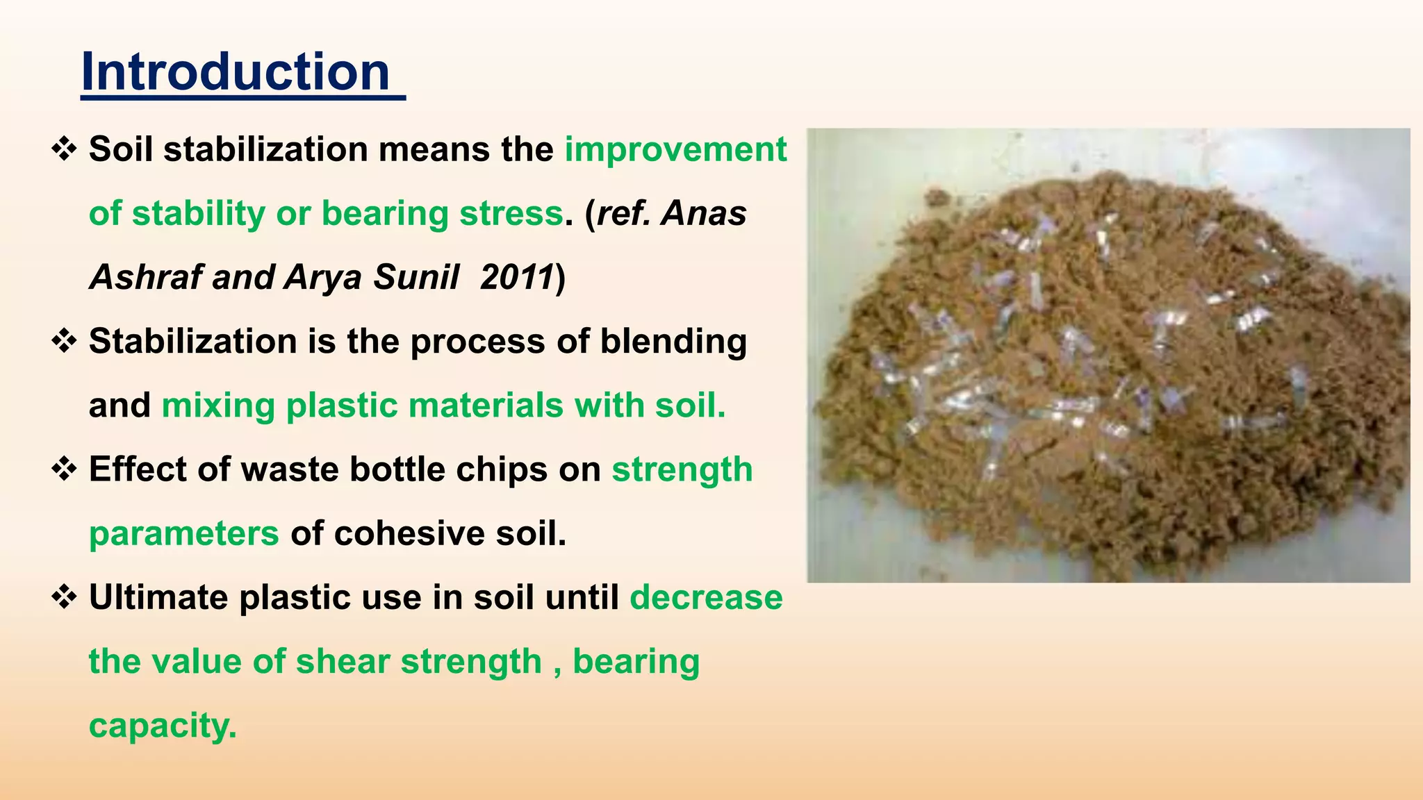 Soil improvement technique by plastic waste | PPTX
