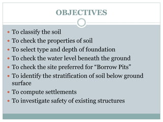 Soil investigation | PPTX