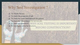 Soil investigation for the design of metro station(final year project ...