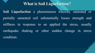 Soil Liquifaction | PPTX | Geology | Science