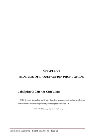 Soil liquefaction seminar report | PDF