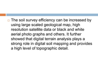 Soil mapping approach in gis | PPTX