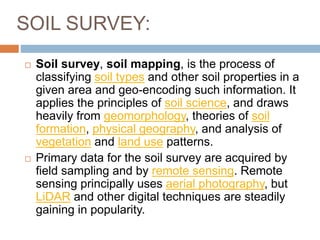 Soil mapping approach in gis | PPTX