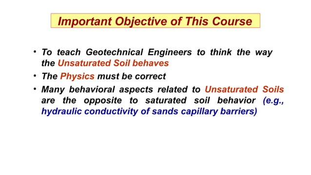 Soil Mechanic for Unsaturated soil- MTech Lec09.pptx | Physics | Science