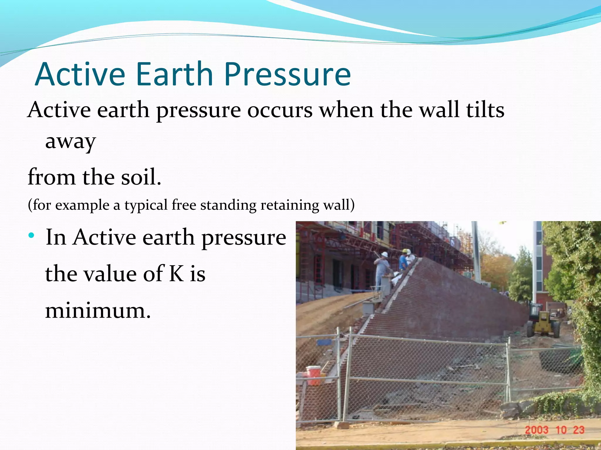 Lateral Earth Pressure | PPT