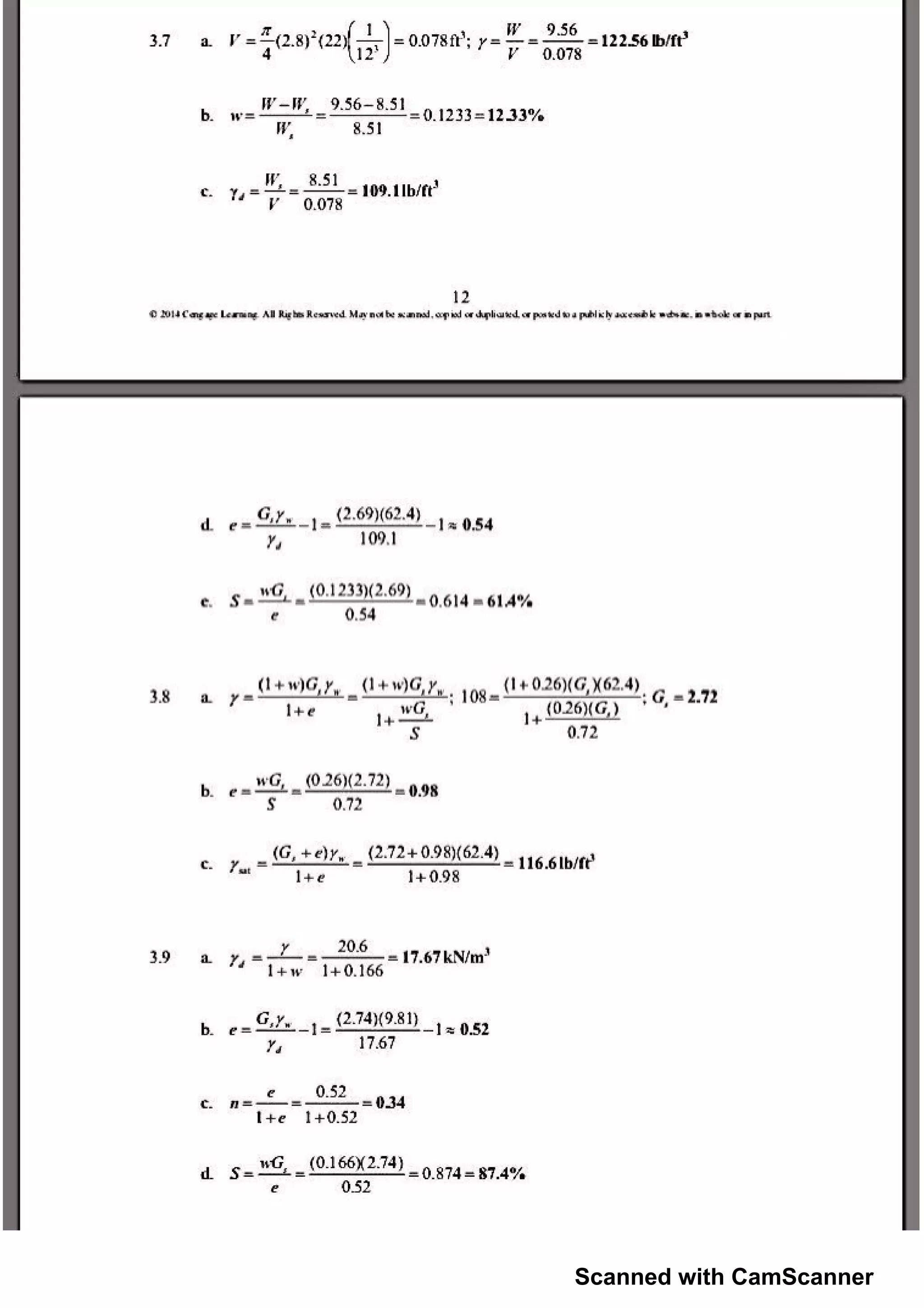 Soil Mechanics (Problems & solutions) | PDF