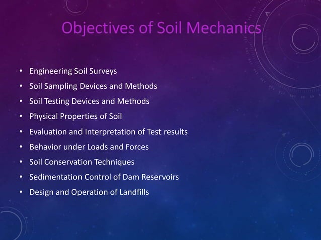 Soil mechanics and its types | PPT