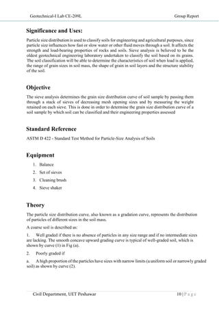 Soil mechanics(geotechnical engg) lab report | PDF