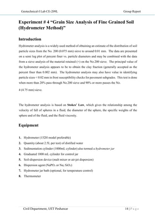 Soil mechanics(geotechnical engg) lab report | PDF