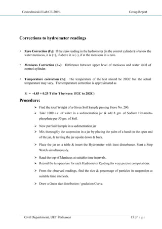 Soil mechanics(geotechnical engg) lab report | PDF