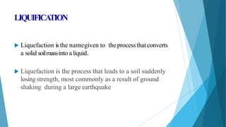 liquefaction of soil | PPTX