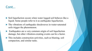liquefaction of soil | PPTX