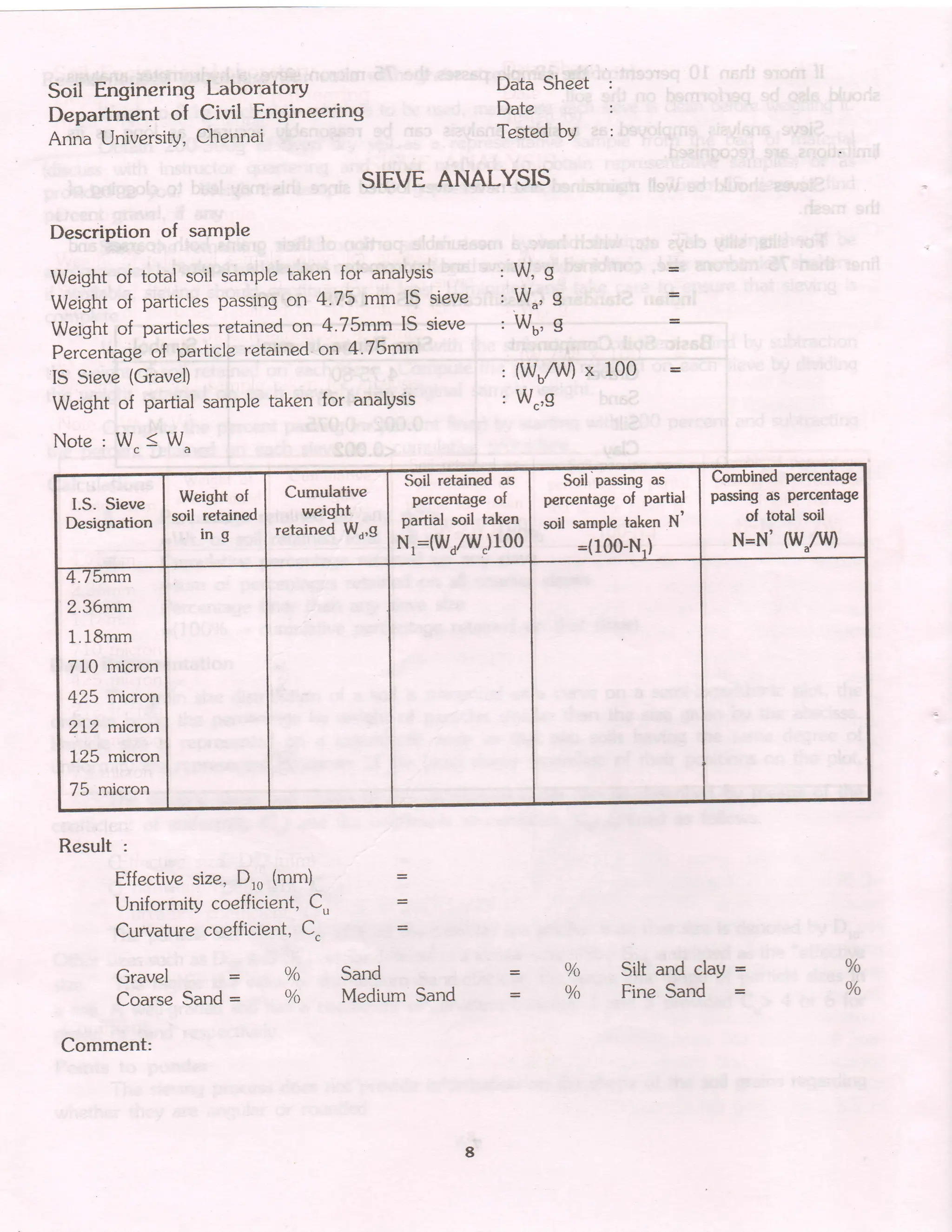 Soil Mechanics Lab Manual including some International Standards | PDF
