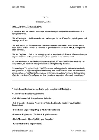 Soil mechanics note | PDF