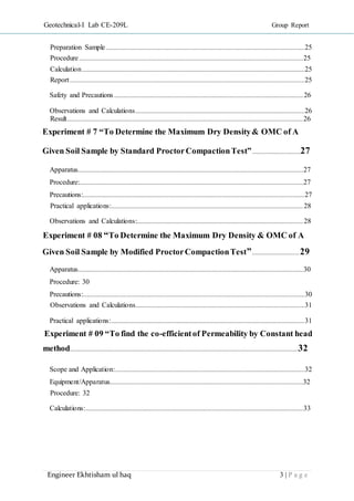 Soil mechanics project by engineer ekhisham ul haq.. | DOCX