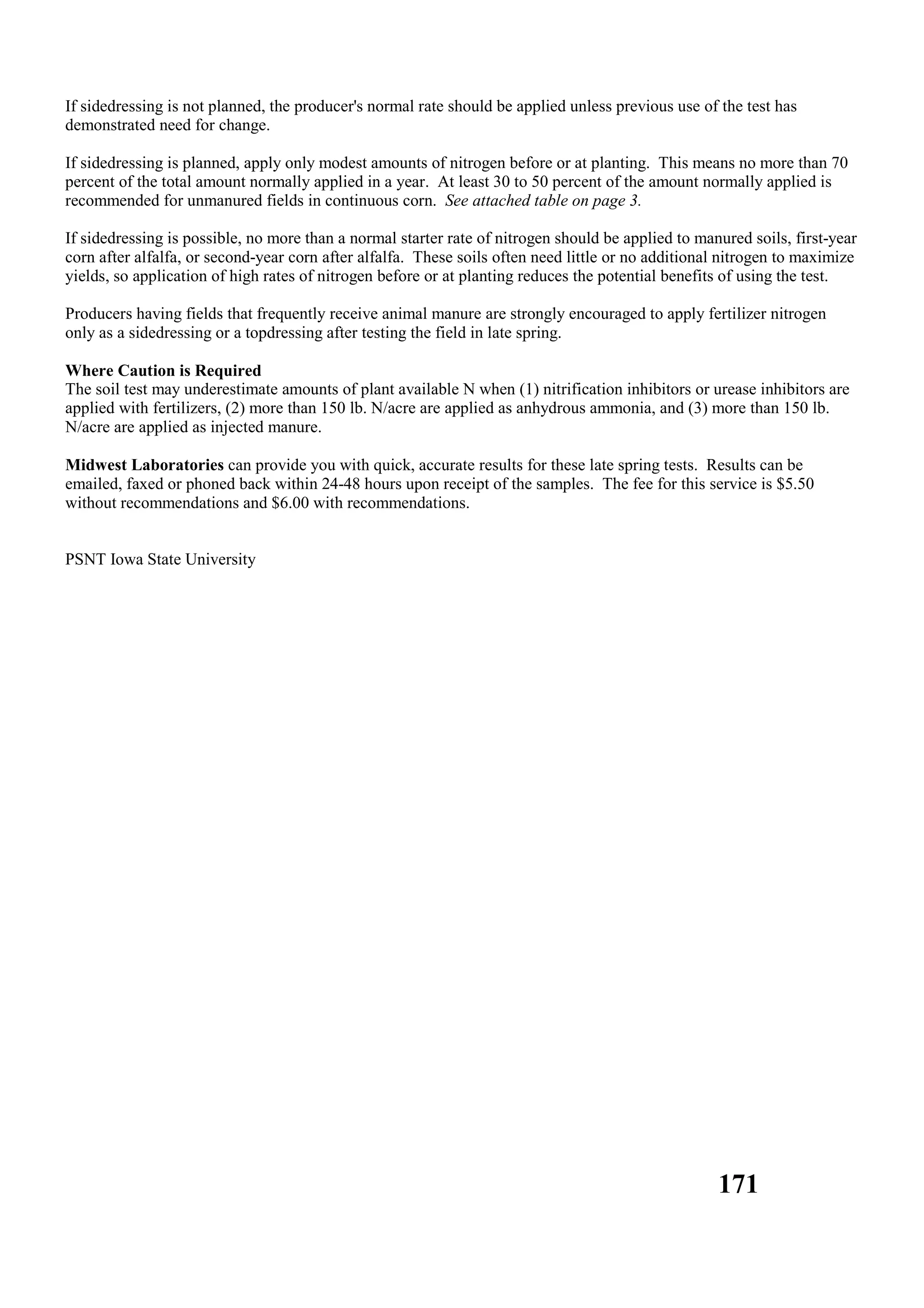 Pre-Sidedress Nitrate Test | PDF