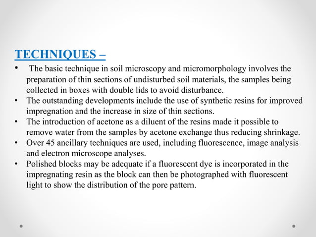 Soil micromorphology | PPTX