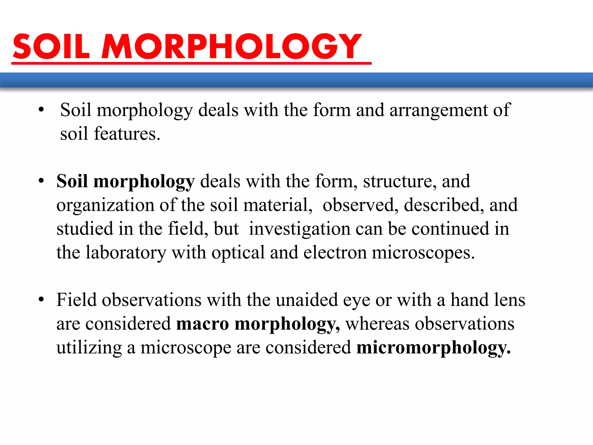 Soil micromorphology | PPTX