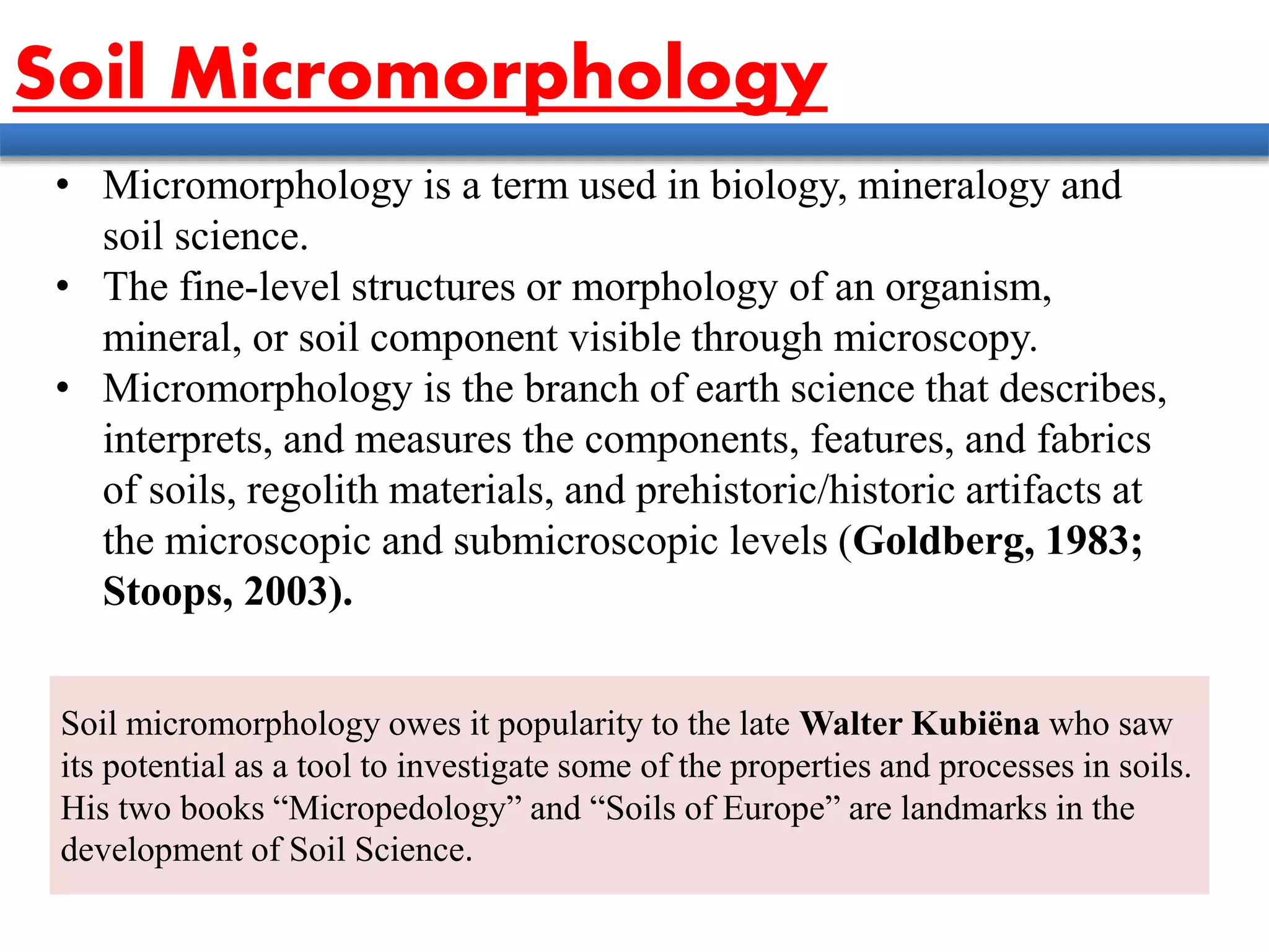 Soil micromorphology | PPTX