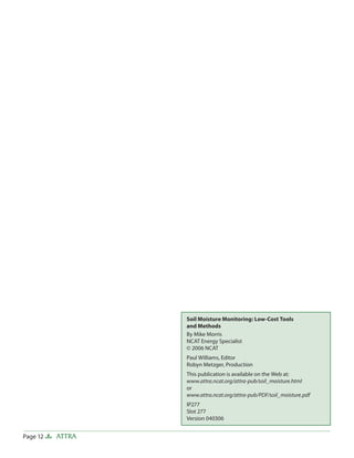 Soil Moisture Monitoring: Low-Cost Tools and Methods | PDF