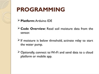 soil moisture sensor using arduino uno prject | PPT