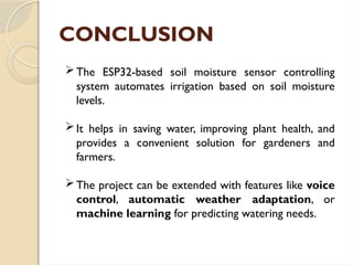 soil moisture sensor using arduino uno prject | PPT