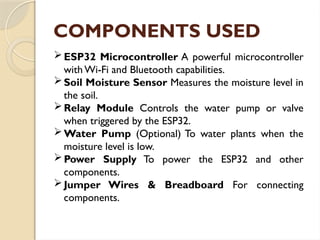 soil moisture sensor using arduino uno prject | PPT
