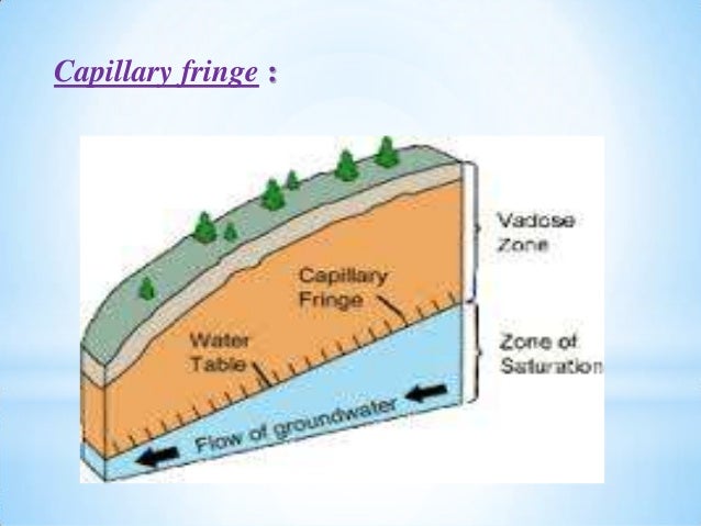 Groundwater Diagram Capillary Fringe