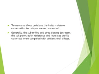 Soil moisture conservation techniques | PPTX