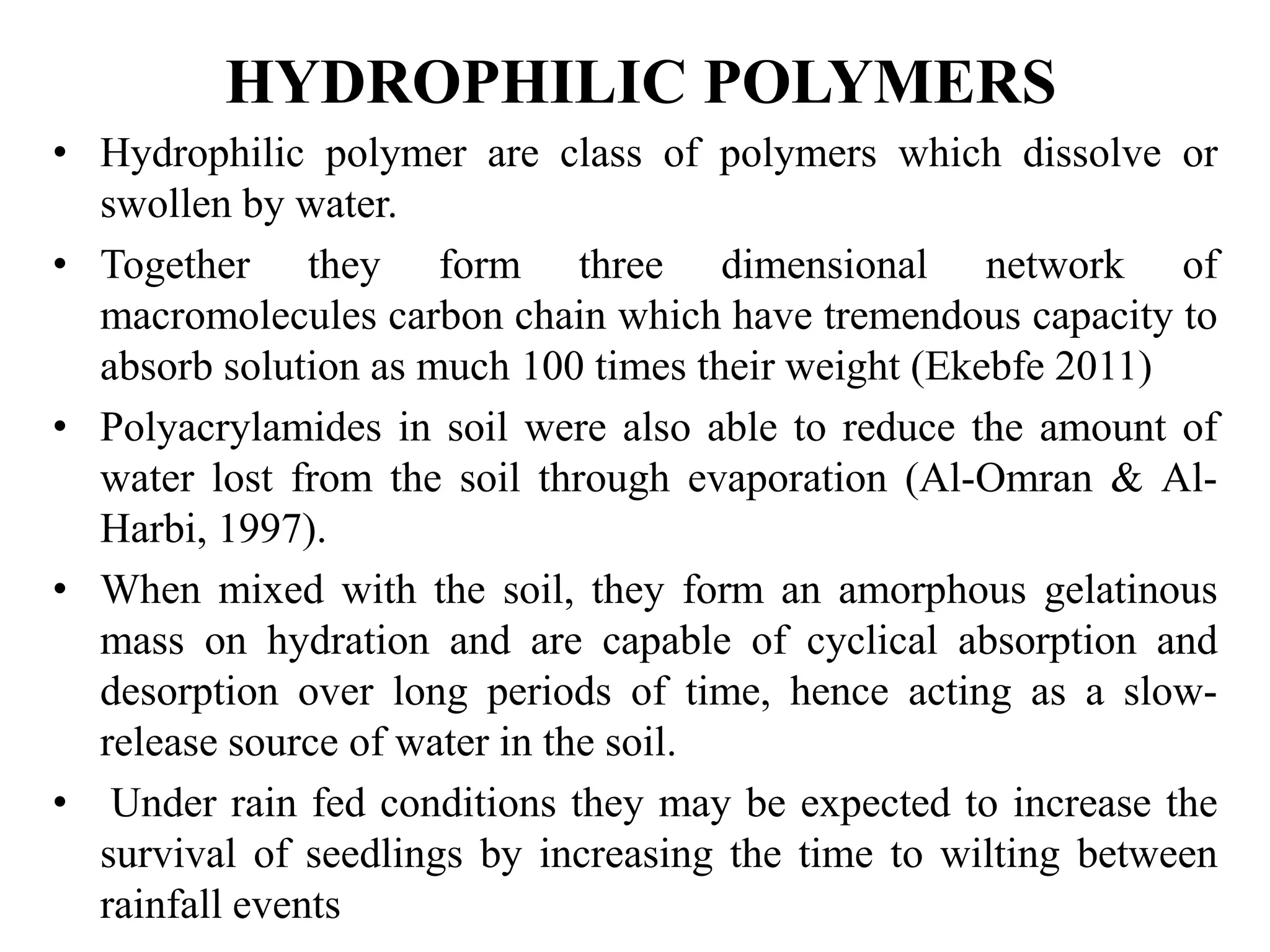 Soil moisture conservation role of mulching and hydrophilic polymers | PPTX
