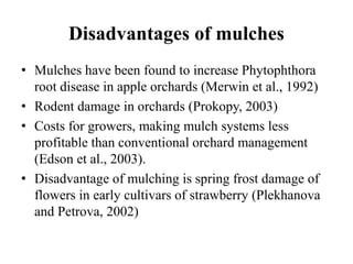Soil moisture conservation role of mulching and hydrophilic polymers | PPTX