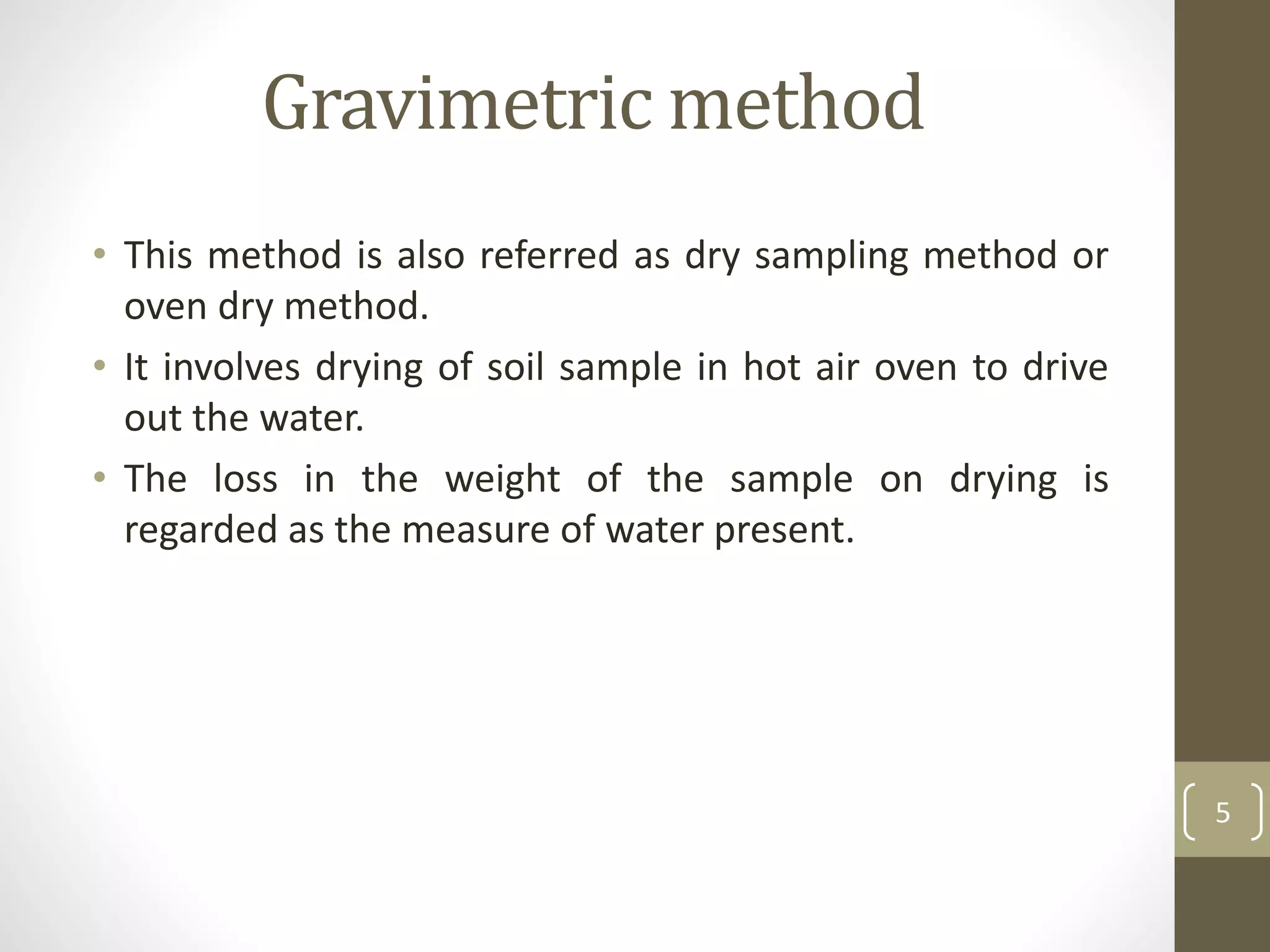 Soil moisture measurement | PPTX